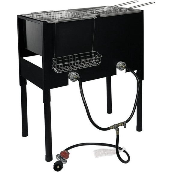 WMZP 148,000 BTU High-Pressure Triple Basket Deep Fryer Dual Burner ...