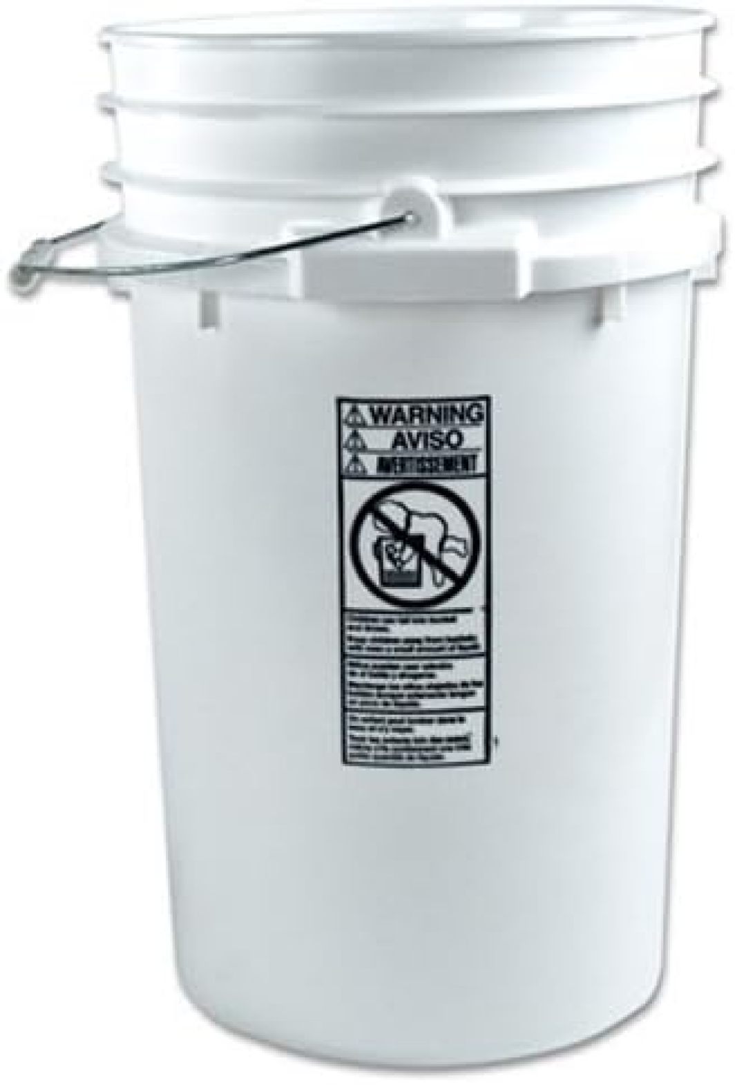 WMZP 7 Gallon HDPE Bucket, White - Walmart.com