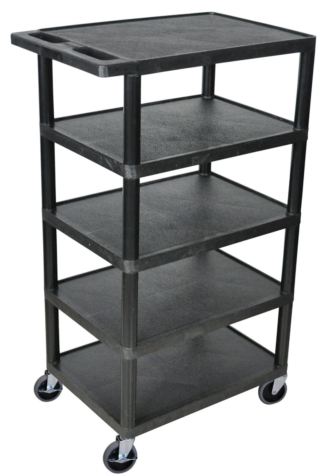 WMZP BC50-B Structural Foam Plastic Utility Cart with Five Flat-Shelves ...