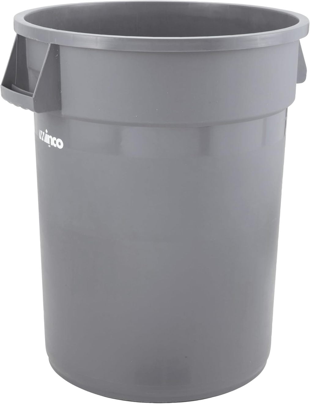 WMZP Heavy-Duty Round Waste Container/Trash Can, 32 Gallon, Gray ...
