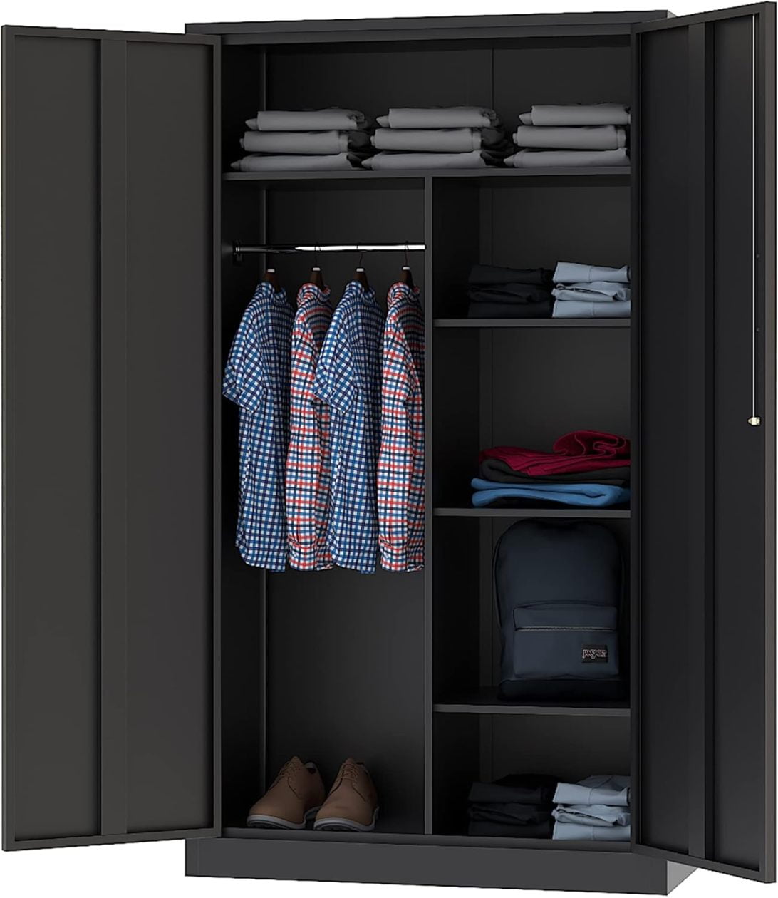 WMZP Metal Storage Cabinets Locker with Lock Door, 72'' Clothing Coat ...