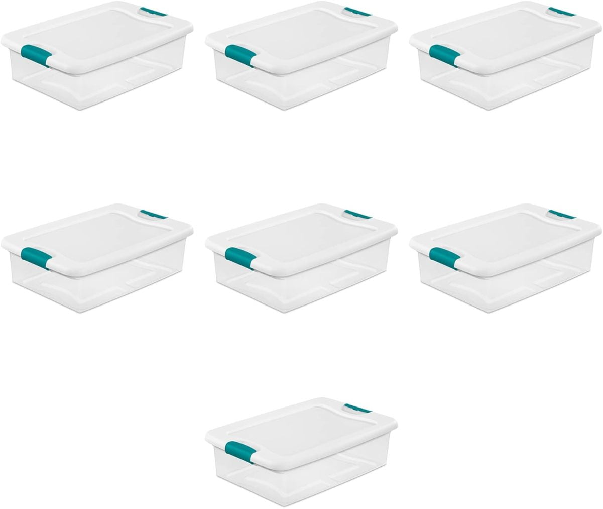 WMZP Storage System Solution with 32 Quart Clear Stackable Storage Box ...