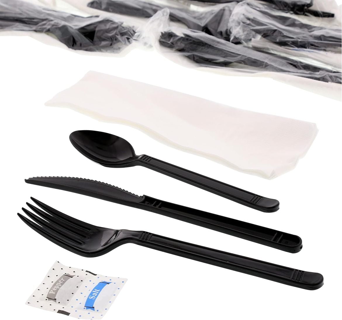WMZPRoyal 6-in-1 Disposable Silverware Heavy Weight Plastic Utensil Set ...
