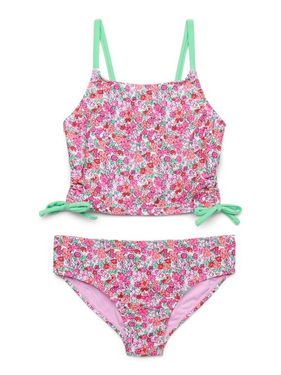 Bluey Girls Spaghetti Strap Tankini Swimsuit with UPF 50, Sizes 4/5-7/8 ...