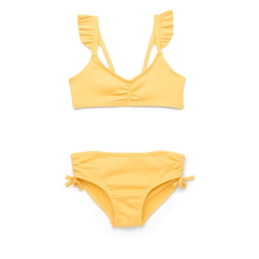 Wonder Nation Girls Ruffle Tankini Swimsuit, 2-Piece, Sizes 4-18 ...