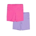 Wonder Nation Girls Bike Short with Pockets, 2-Pack, Sizes 4-18 & Plus ...