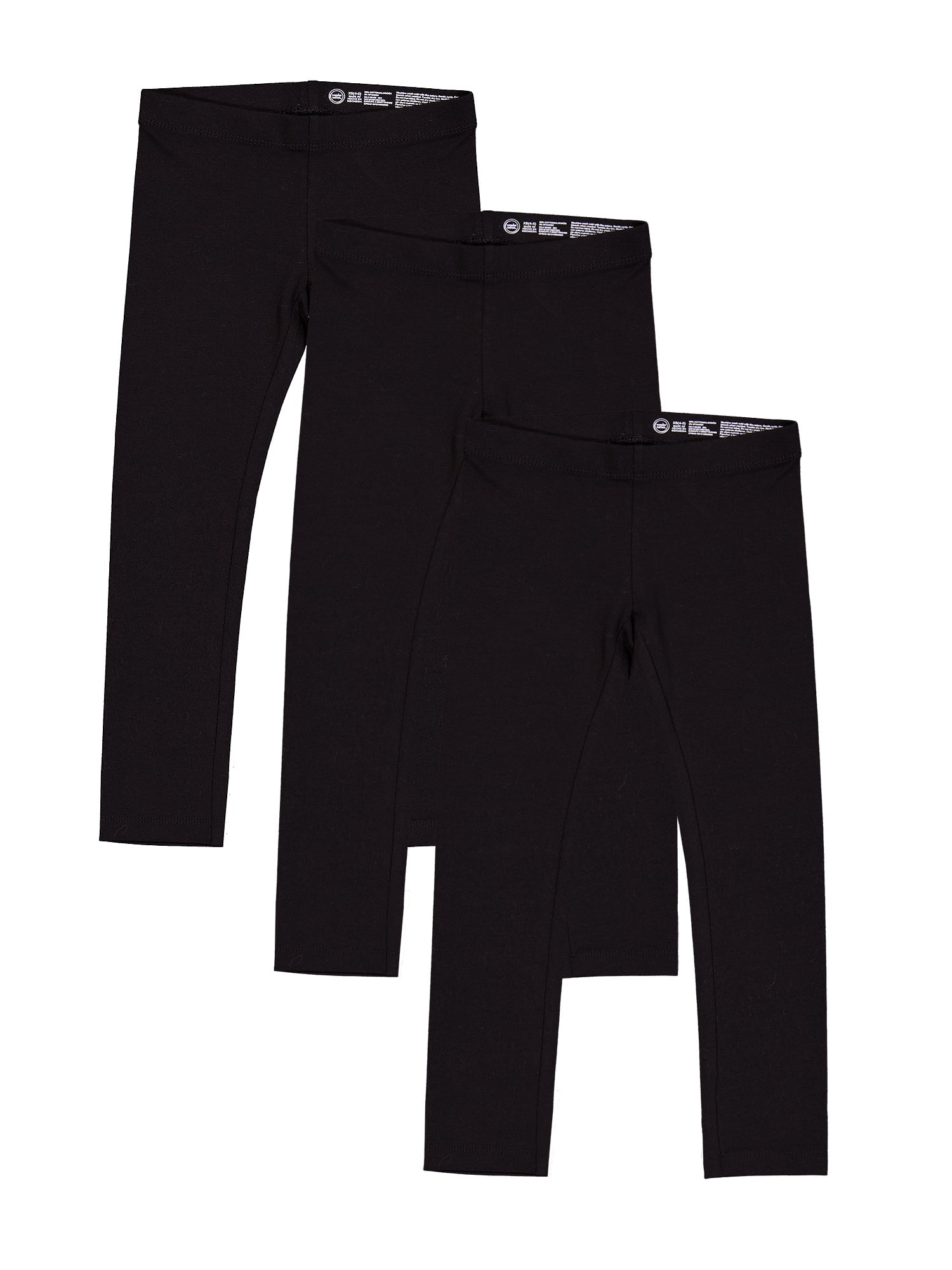Wonder Nation Girls 3-Pack Leggings, Sizes 4-18 & Plus - Walmart.com
