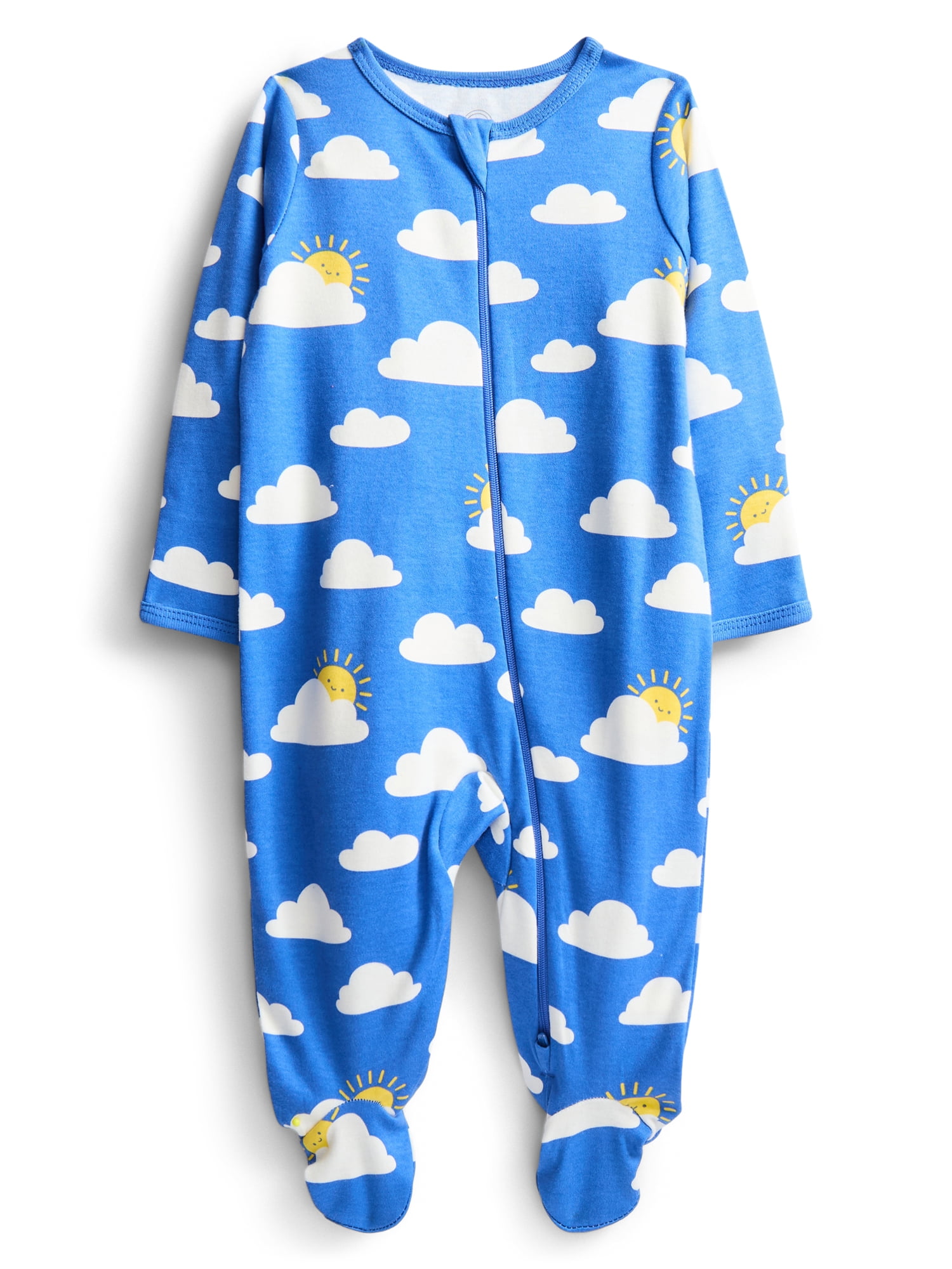 Wonder Nation Organic Cotton Baby Unisex Zip Front Footed Sleep N Play ...