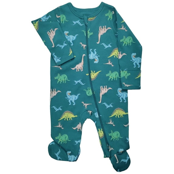 Wonder Nation Baby Gender Neutral Zip Front Footed Sleep N Play Pajamas ...