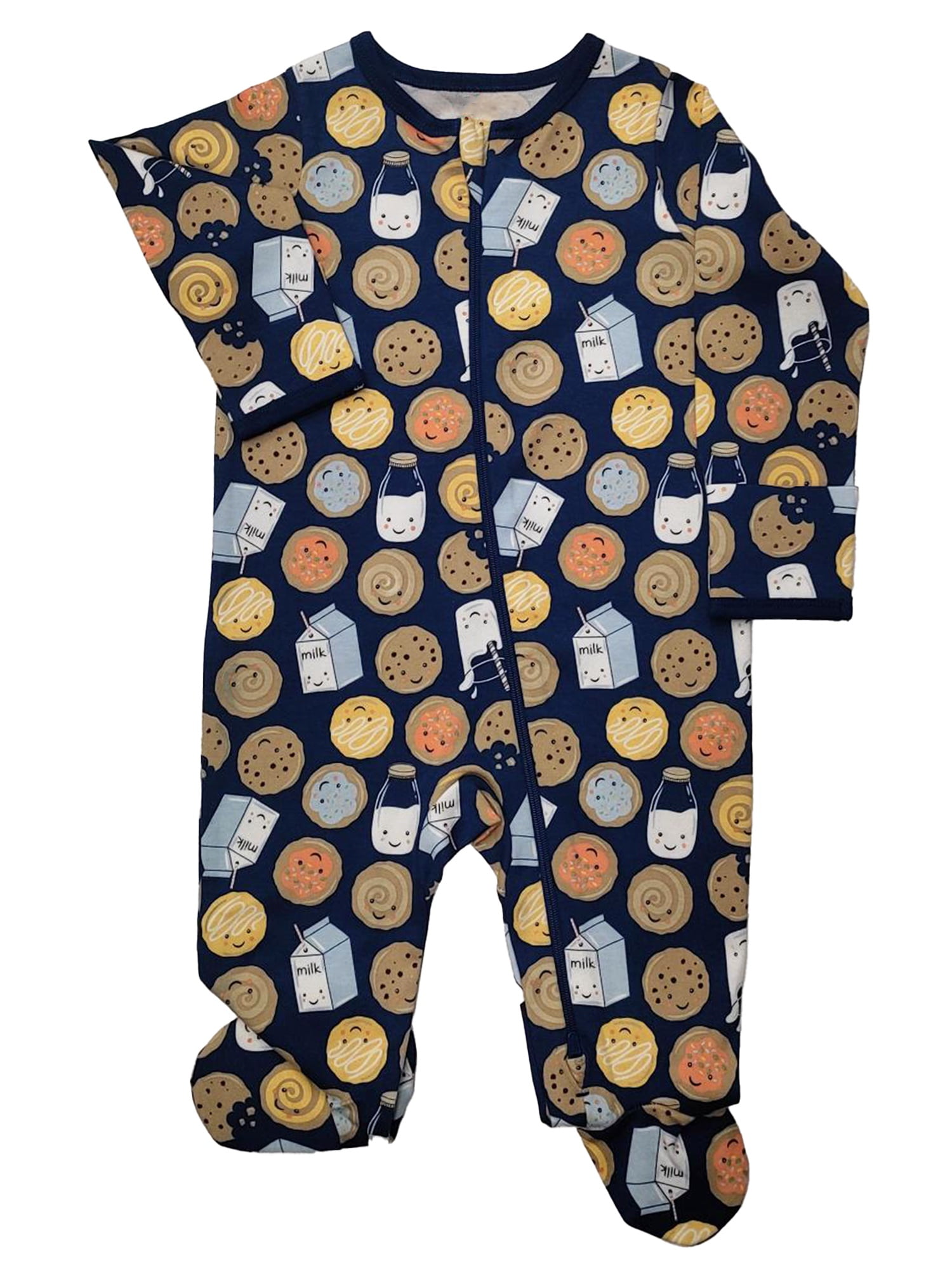 Wonder Nation Baby Gender Neutral Zip Front Footed Sleep N Play Pajamas ...