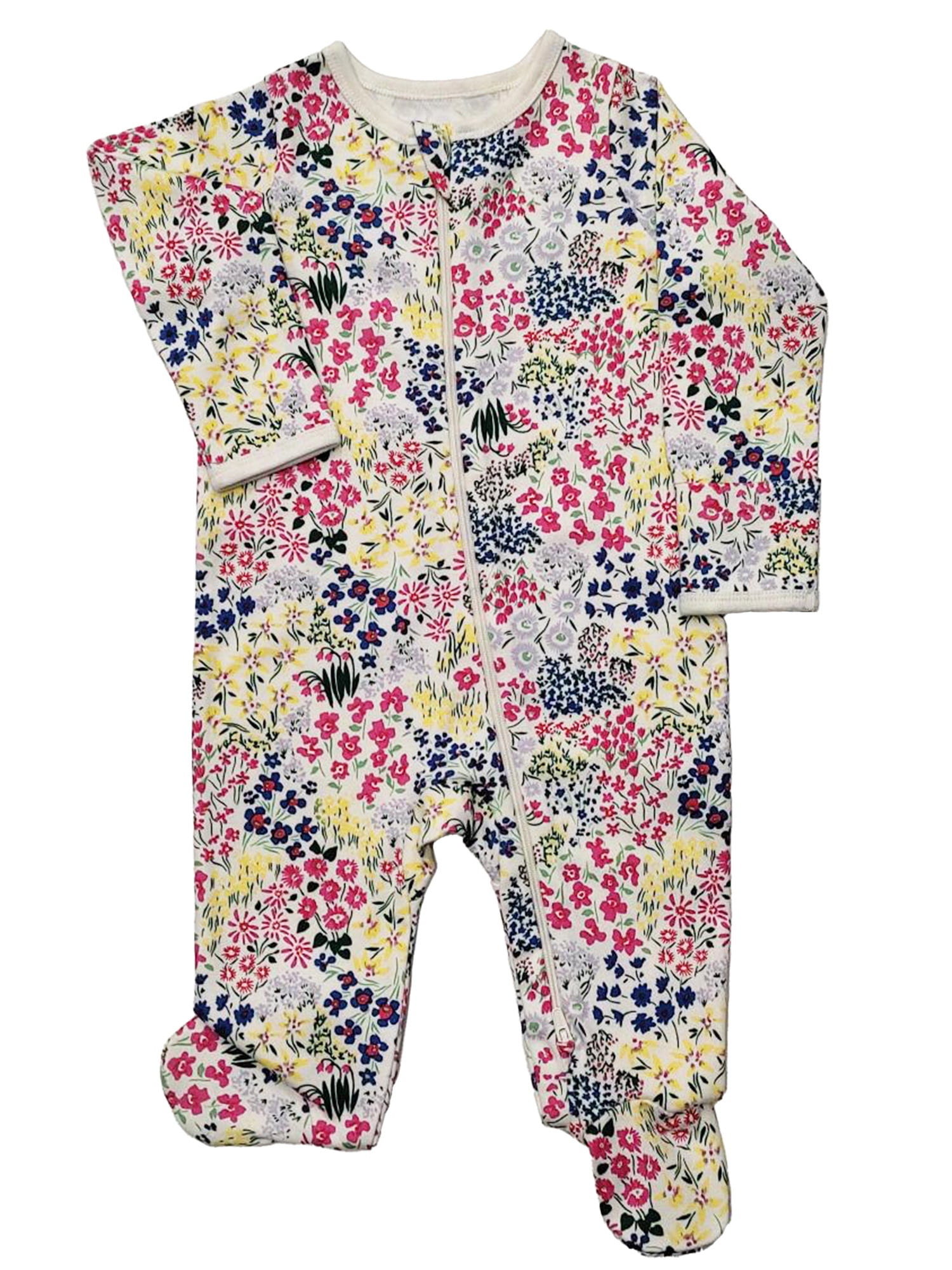 Wonder Nation Baby Gender Neutral Zip Front Footed Sleep N Play Pajamas ...