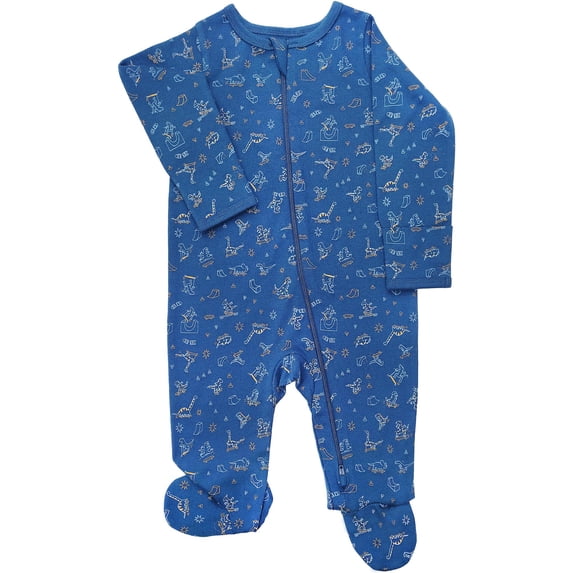 Wonder Nation Baby Gender Neutral Zip Front Footed Sleep N Play Pajamas ...