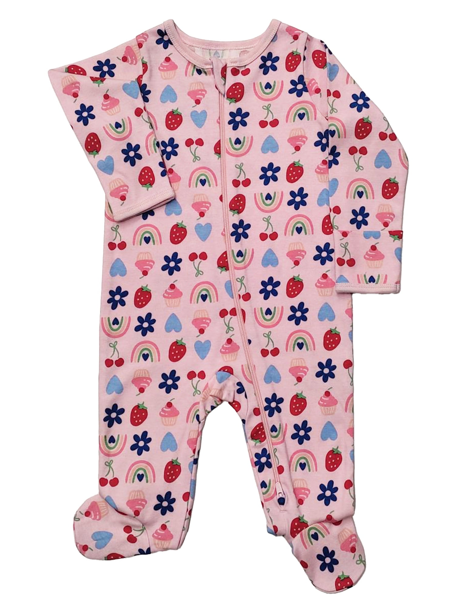 Wonder Nation Baby Gender Neutral Zip Front Footed Sleep N Play Pajamas ...