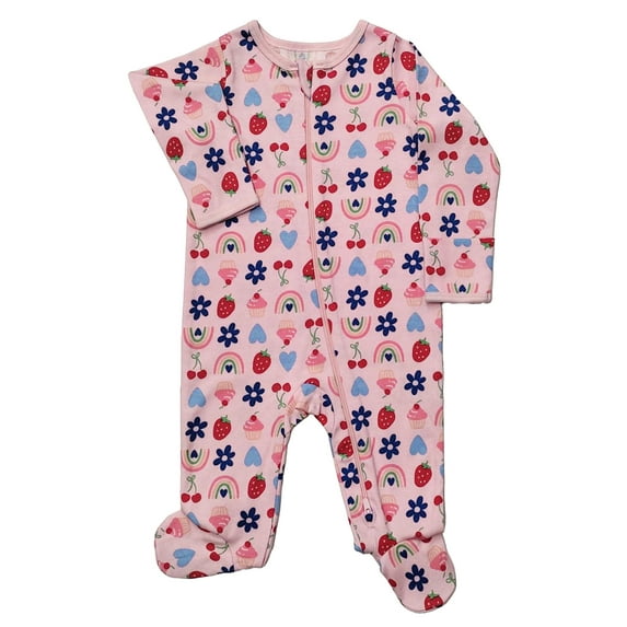 Wonder Nation Baby Gender Neutral Zip Front Footed Sleep N Play Pajamas ...