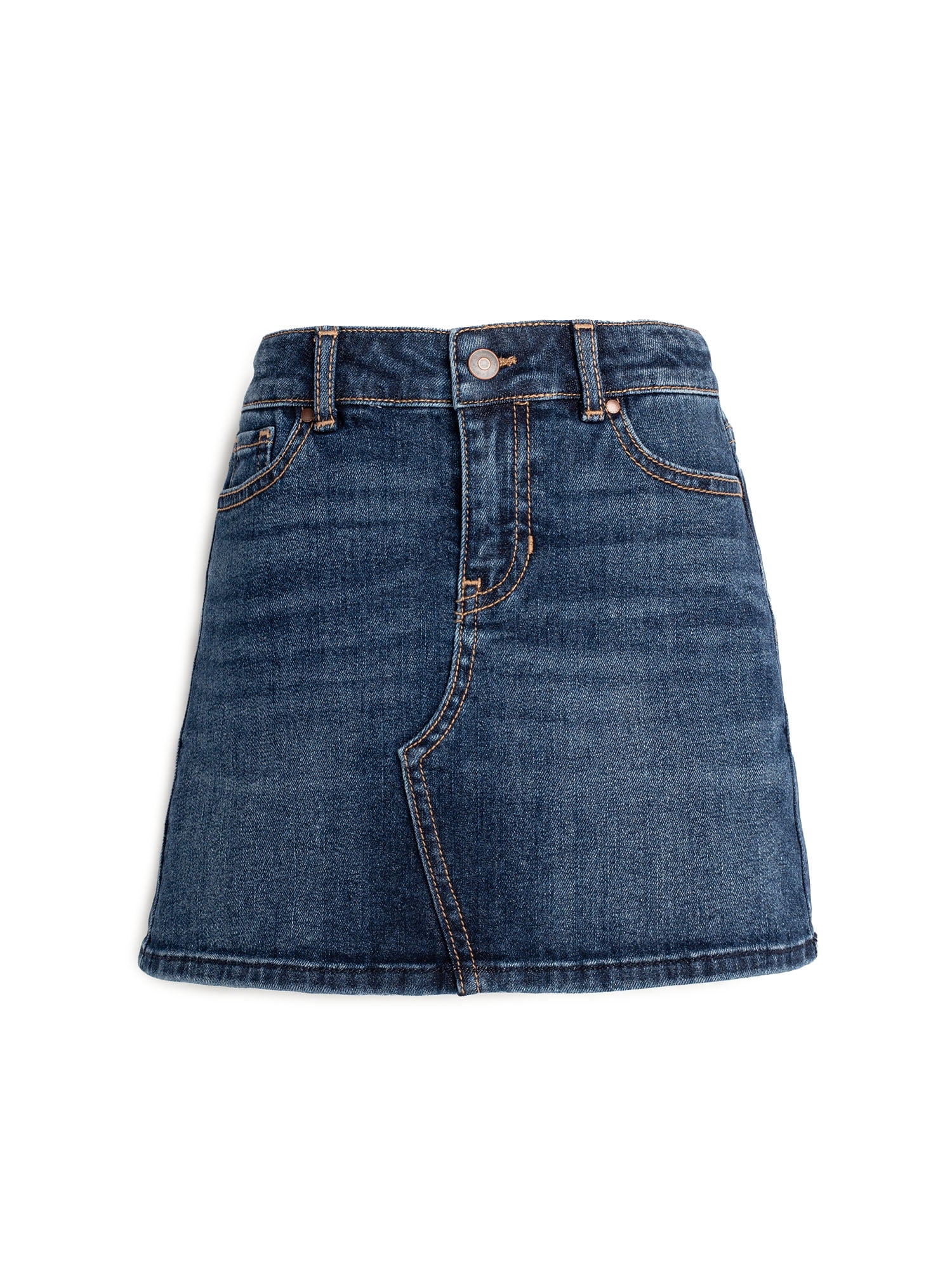 Wonder Nation Girls Denim Skirt, Sizes 4-18 & Plus - Walmart.com