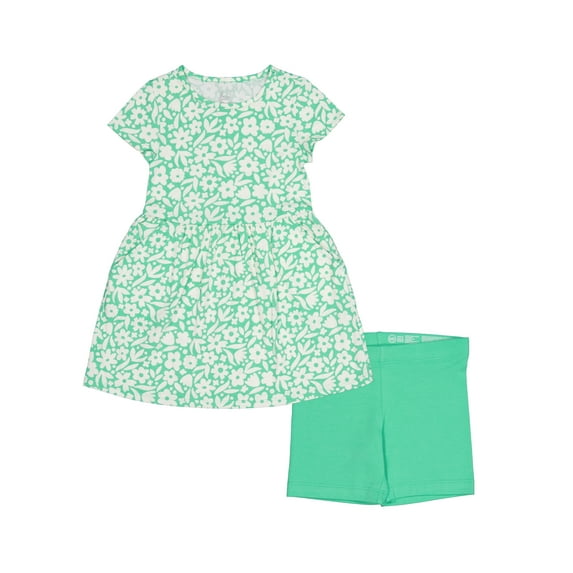 Wonder Nation Girls Dress and Bike Short, 2-Piece, Sizes 4-18 & Plus ...