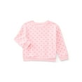 Wonder Nation Toddler Girls Fleece Sweatshirt with Long Sleeves, Sizes ...