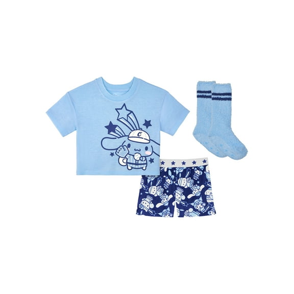 Hello Kitty x Wonder Nation Girls Short Sleeve Top and Sleep Pants ...