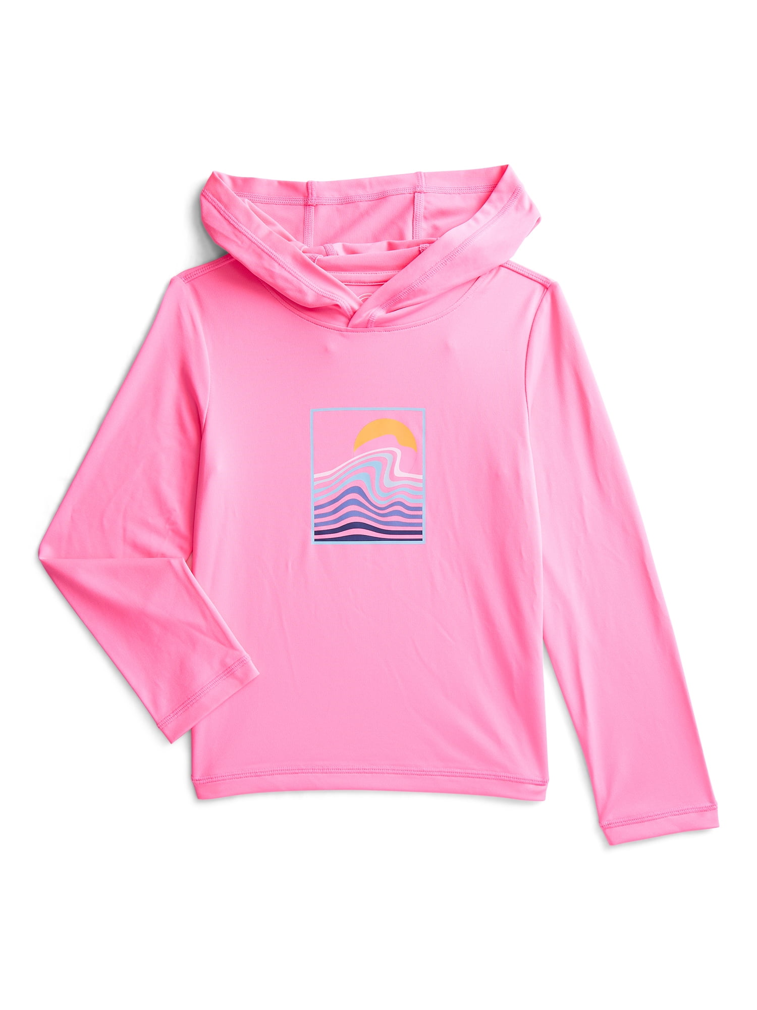 Wonder Nation Boys Hooded Rash Guard with Long Sleeves, Sizes 4-18 ...