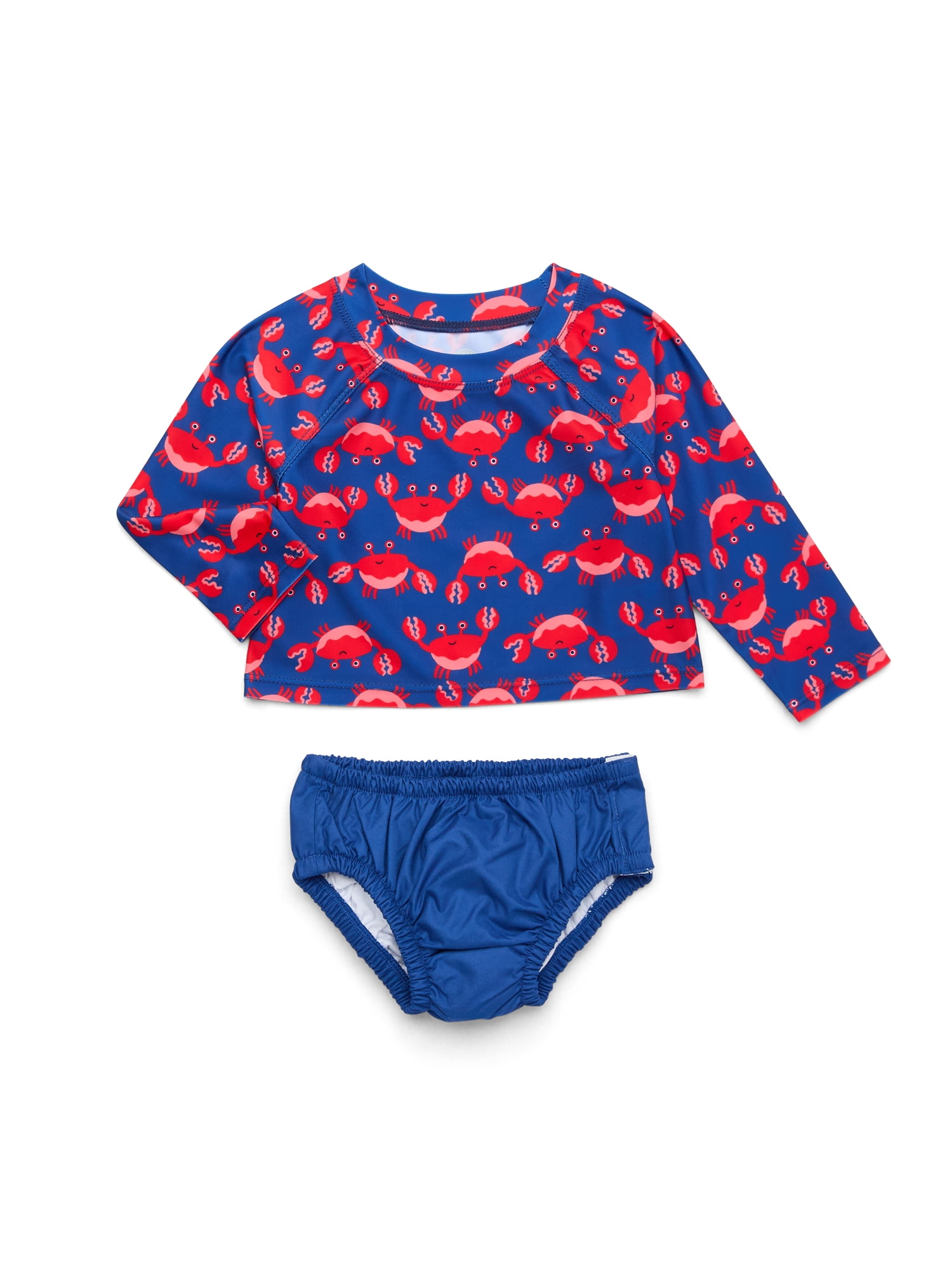 Wonder Nation Baby Rash Guard and Diaper Cover Swim Set - Walmart.com