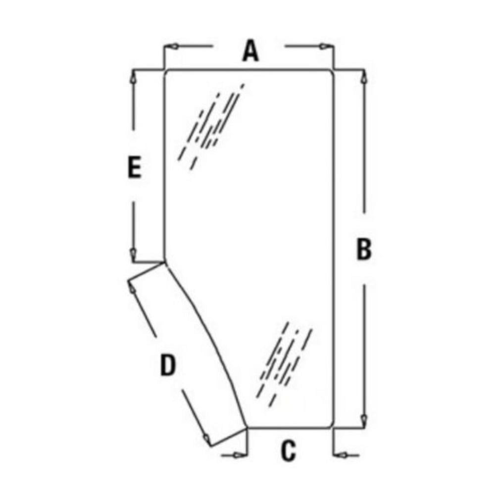 WN-L169102 Glass, Door, LH Fits John Deere 6200 6300 6400 6110 6210 ...