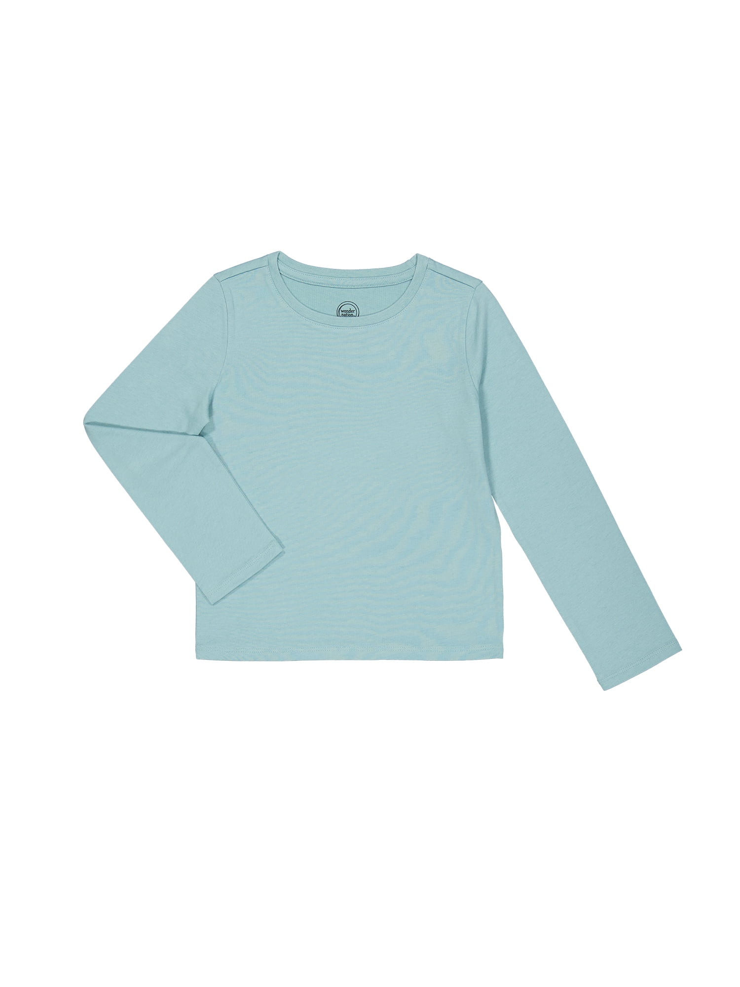 Wonder Nation Girls Long Sleeve Kid Tough Tee, Sizes 4-18 & Plus ...