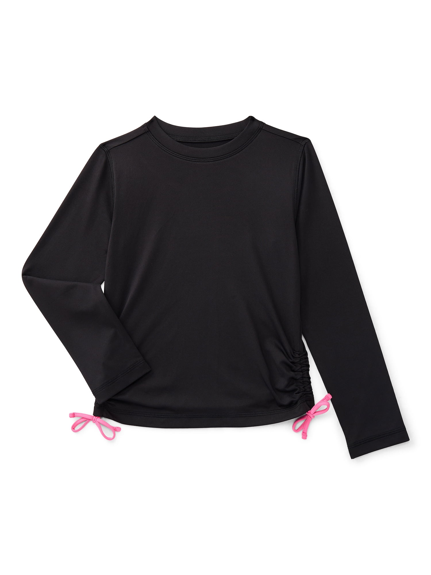 Wonder Nation Girls Long Sleeve Rash Guard with UPF50+, Sizes 4-18 ...