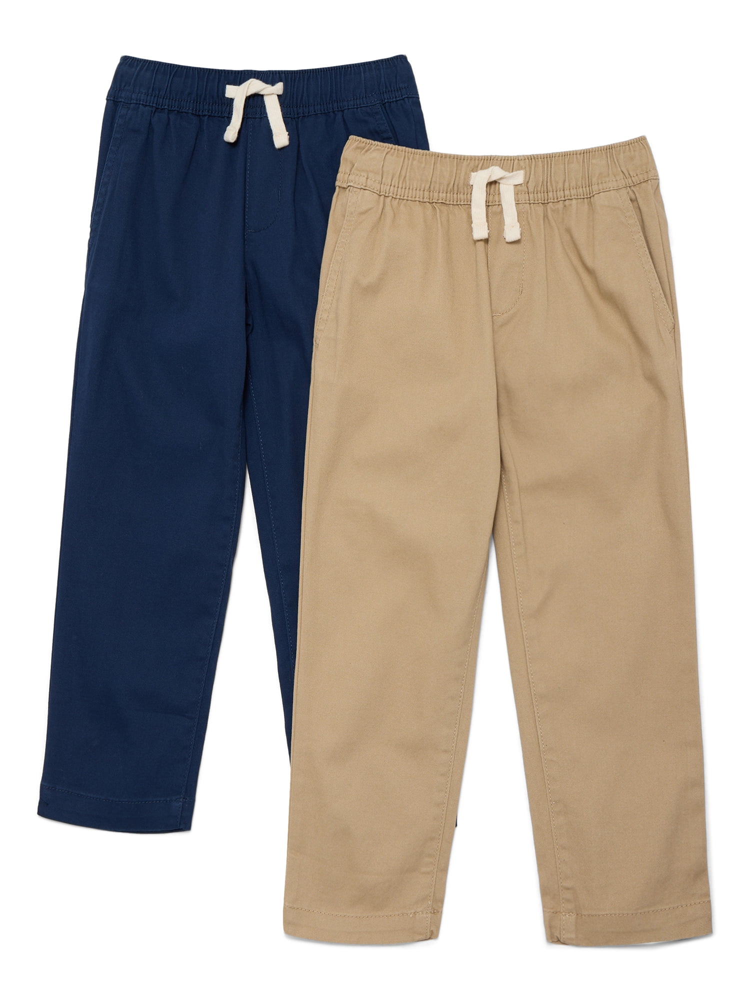 Wonder Nation Boys Pull On Pants, 2-Pack, Sizes 4-16 & Husky - Walmart.com