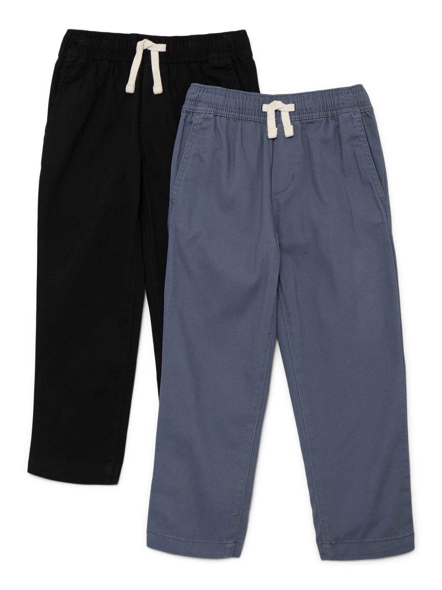 Wonder Nation Boys Pull On Pants, 2-Pack, Sizes 4-16 & Husky - Walmart.com