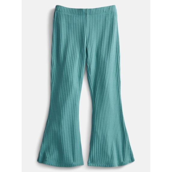 Wonder Nation Girls' Ribbed Knit Flare Pants, Sizes 4-18 - Walmart.com