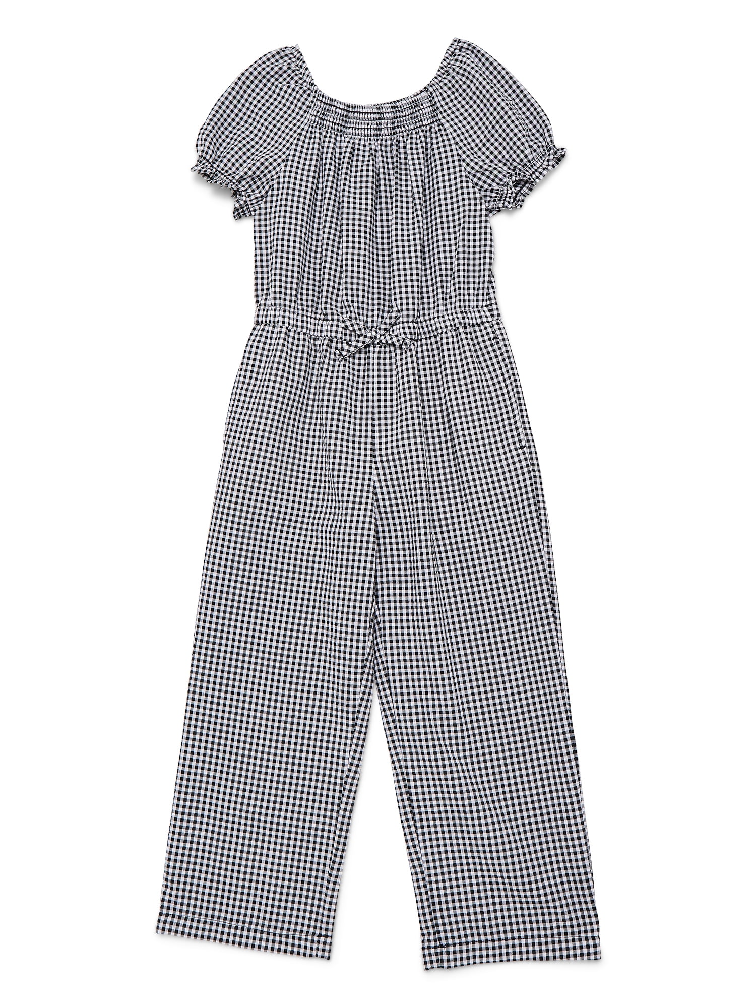 Wonder Nation Girls Smocked Jumpsuit, Sizes 4-16 & Plus - Walmart.com