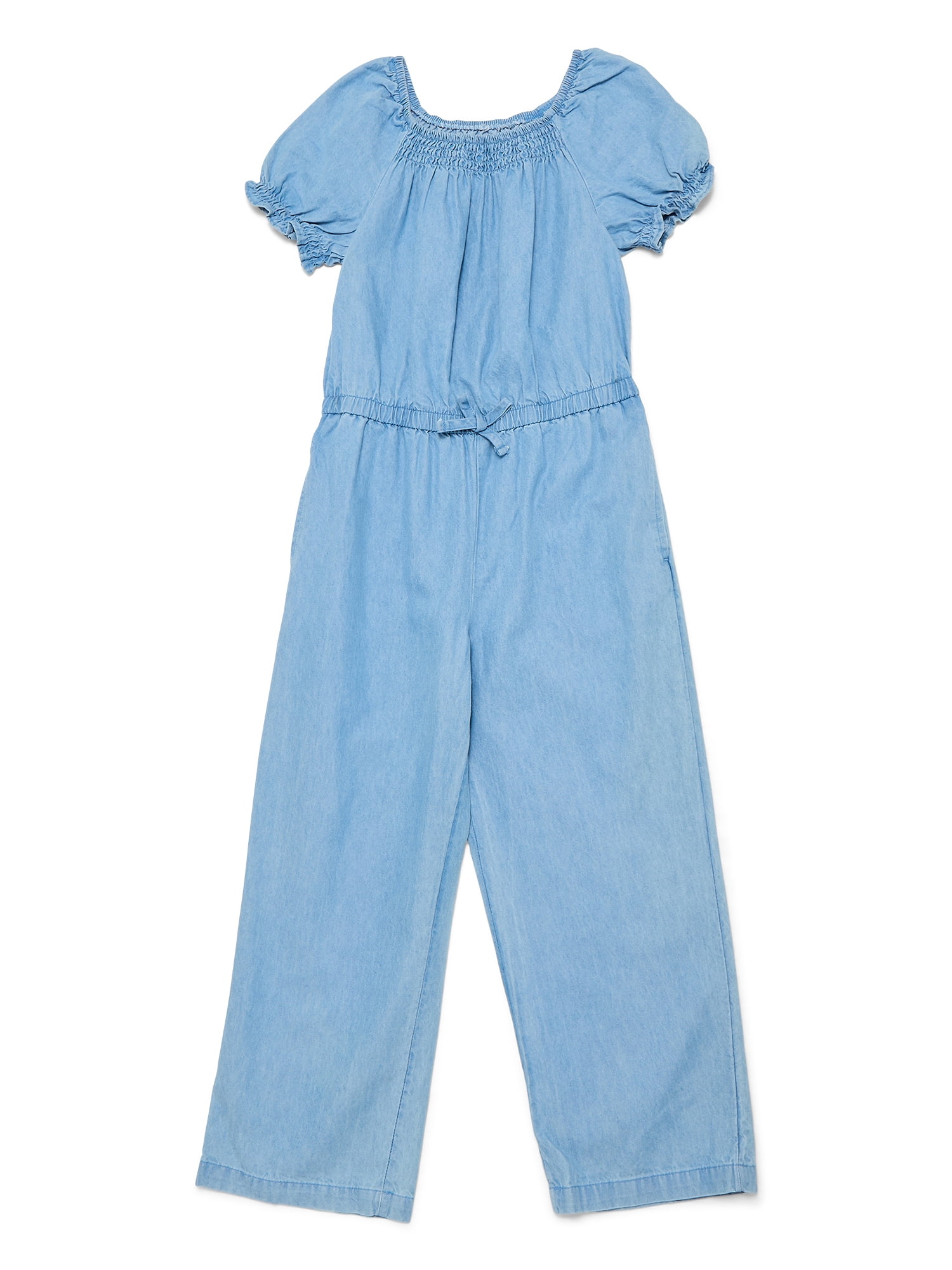 Wonder Nation Girls Smocked Jumpsuit, Sizes 4-16 & Plus - Walmart.com