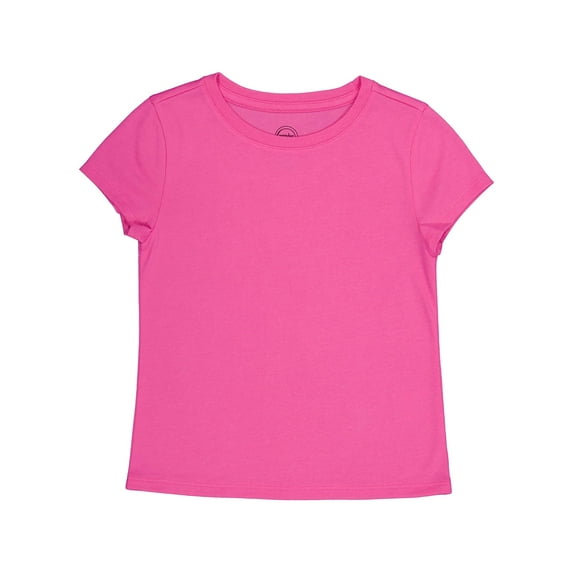 Wonder Nation Girls Short Sleeve Kid Tough T-Shirt, Sizes 4-18 & Plus ...