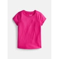 Wonder Nation Girls Kid Tough Tee with Short Sleeves, Sizes 4-18 & Plus ...