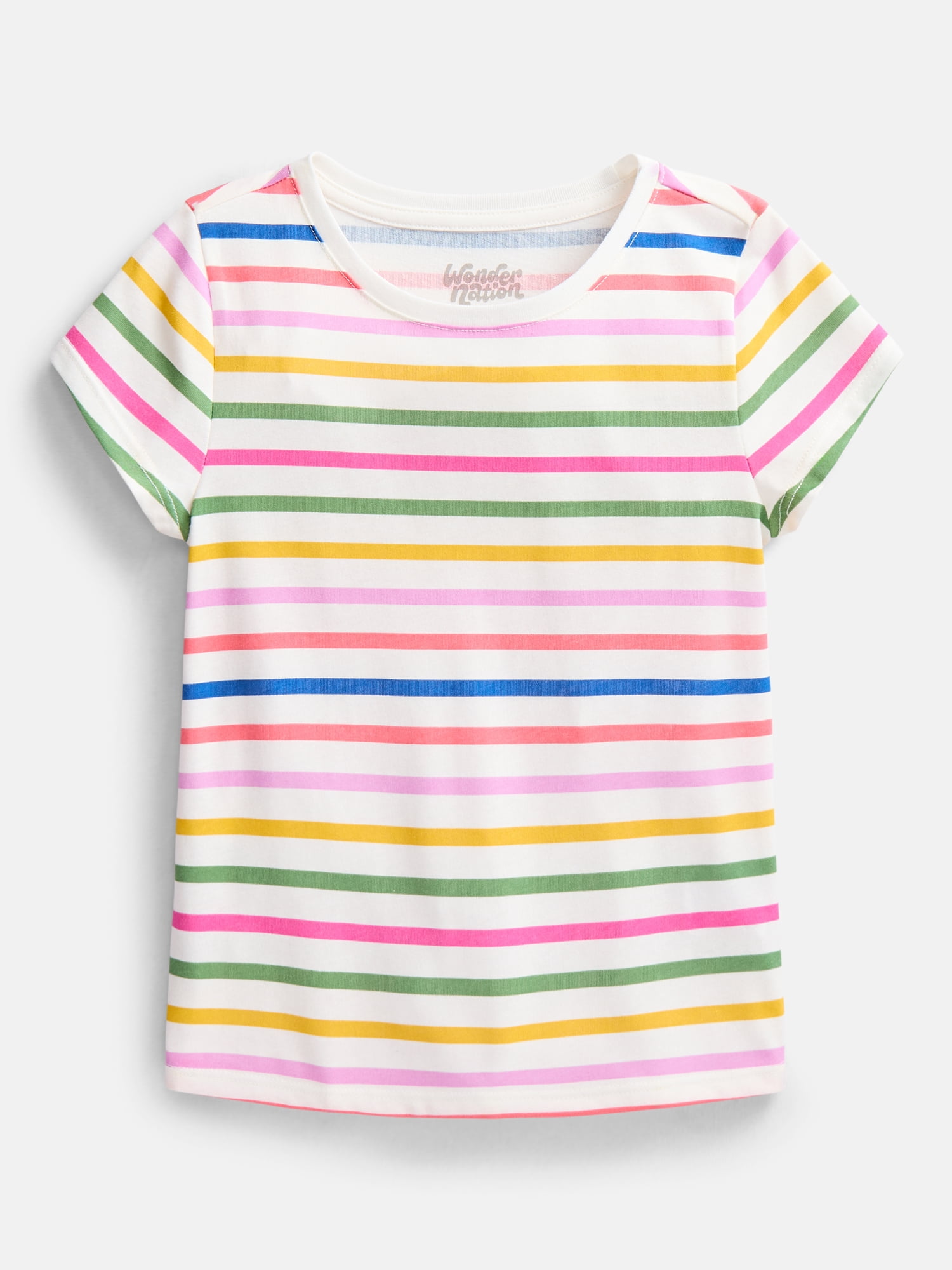 Wonder Nation Girls Kid Tough Tee with Short Sleeves, Sizes 4-18 & Plus ...