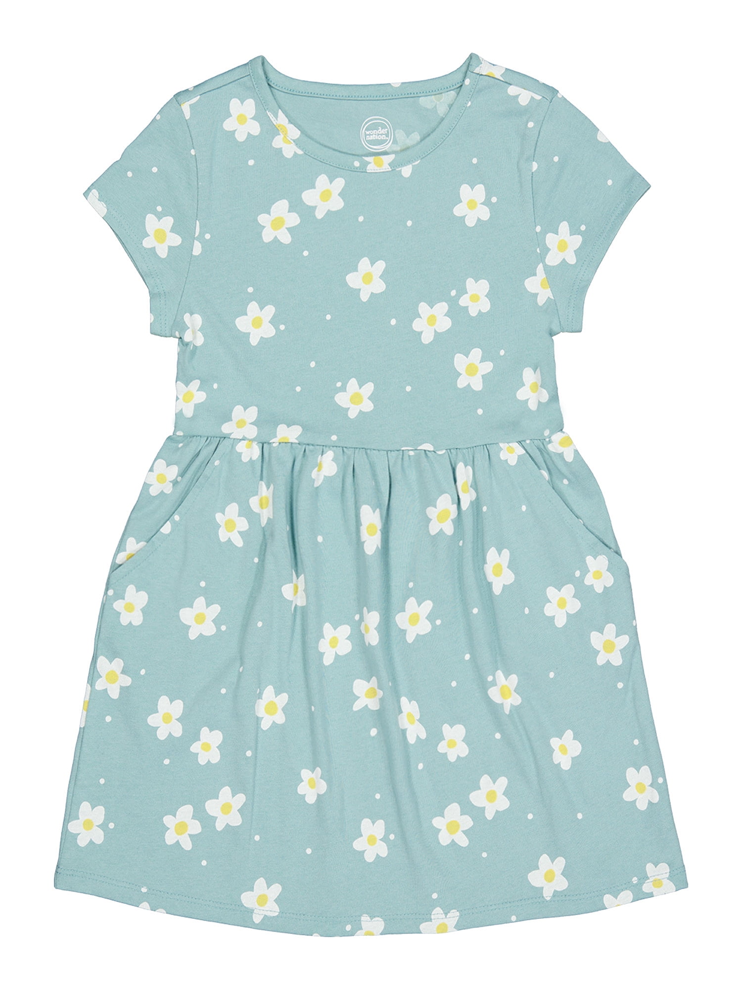 Wonder Nation Girls Short Sleeve Play Dress, Sizes 4-18 & Plus ...
