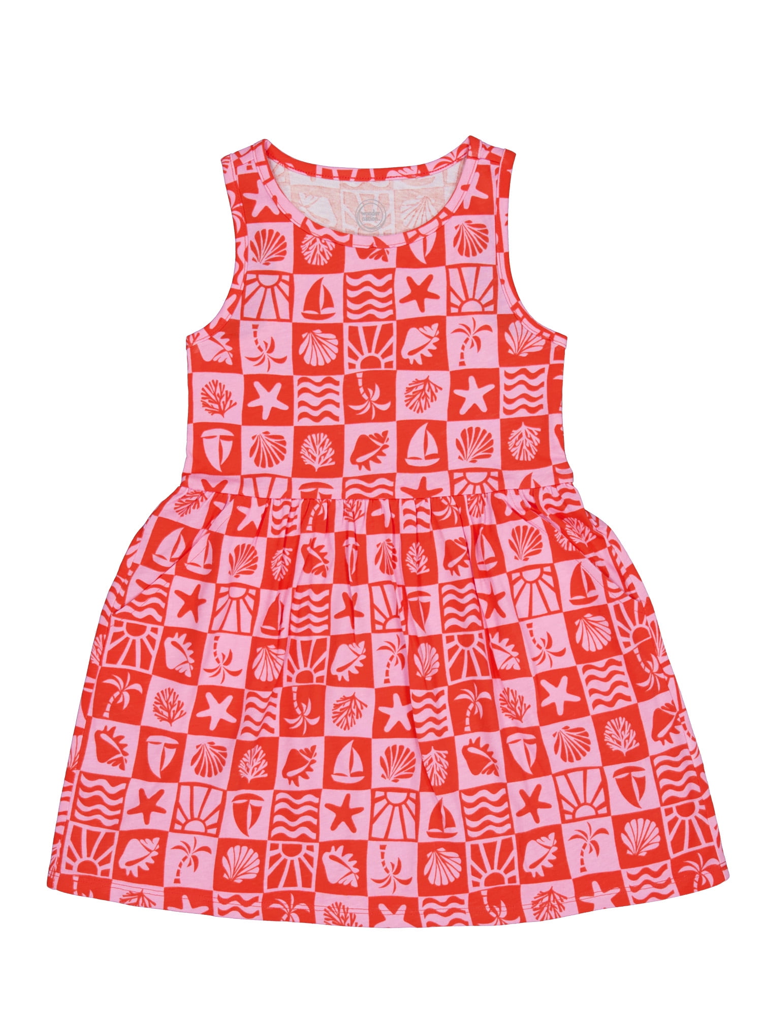Wonder Nation Girls Tank Play Dress,Sizes S-XLP - Walmart.com