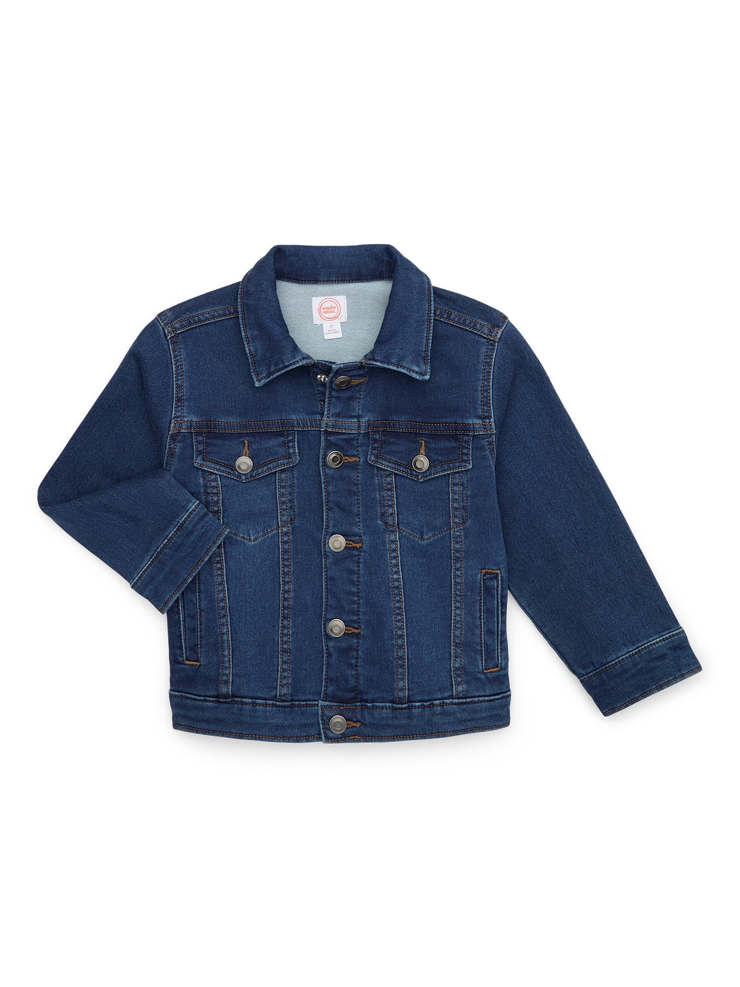 Wonder Nation Baby Boys and Toddler Boys Classic Denim Jacket, Sizes ...