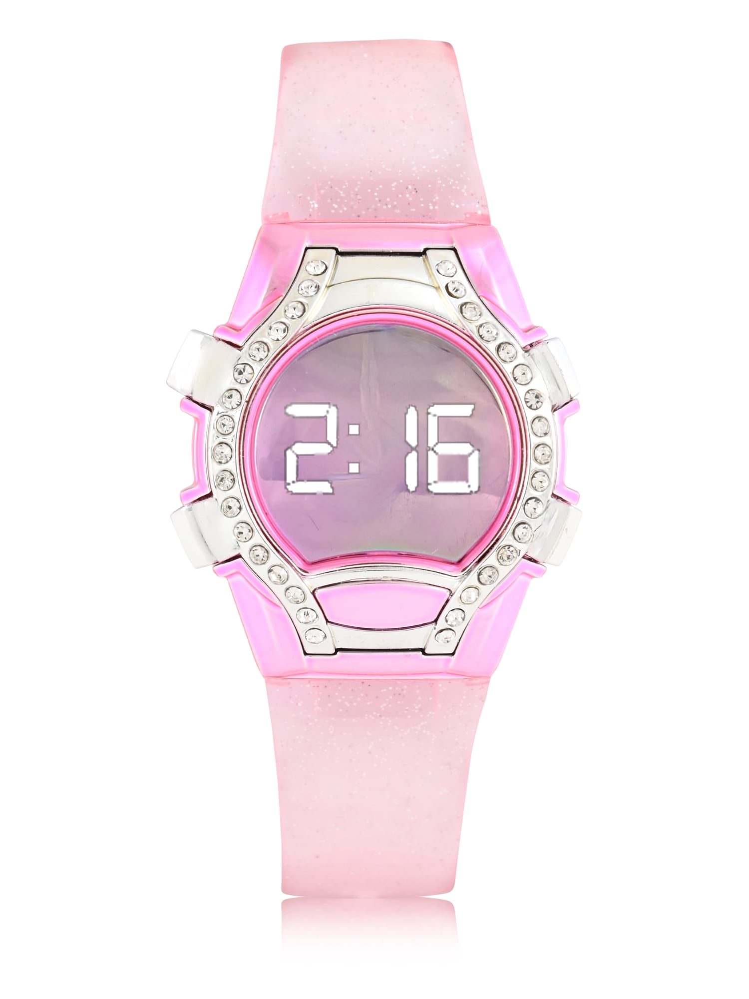 Wonder Nation Kids Flashing Lights LED Watch with Glitter Strap ...