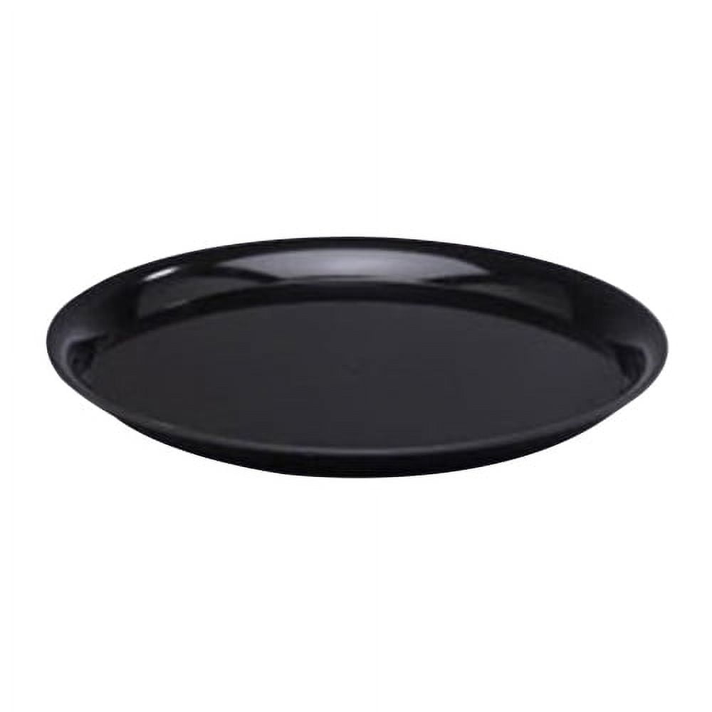 WNA CheckMate Polystyrene Round Catering Tray With High Edge Black | 25 ...
