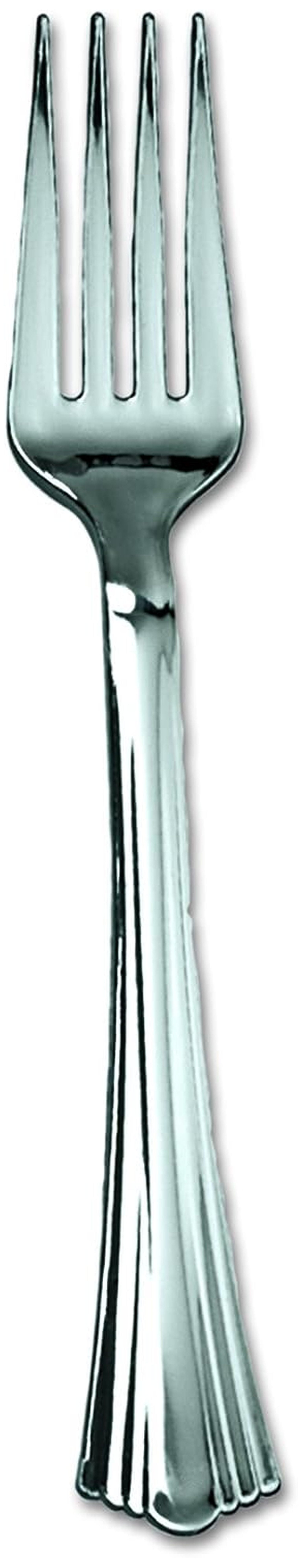 WNA Heavyweight Plastic Forks, Design, Silver, 600/carton - Walmart.com