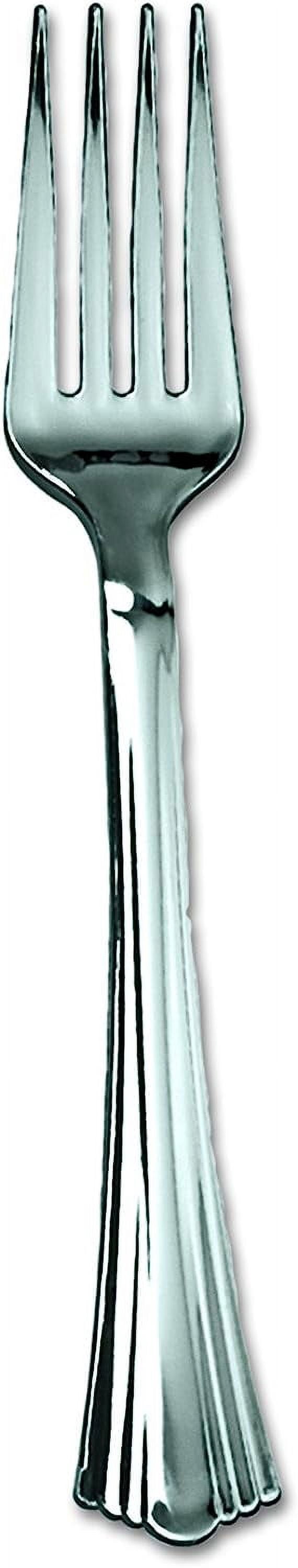 WNA Heavyweight Plastic Forks, Reflections Design, Silver, 600/carton ...