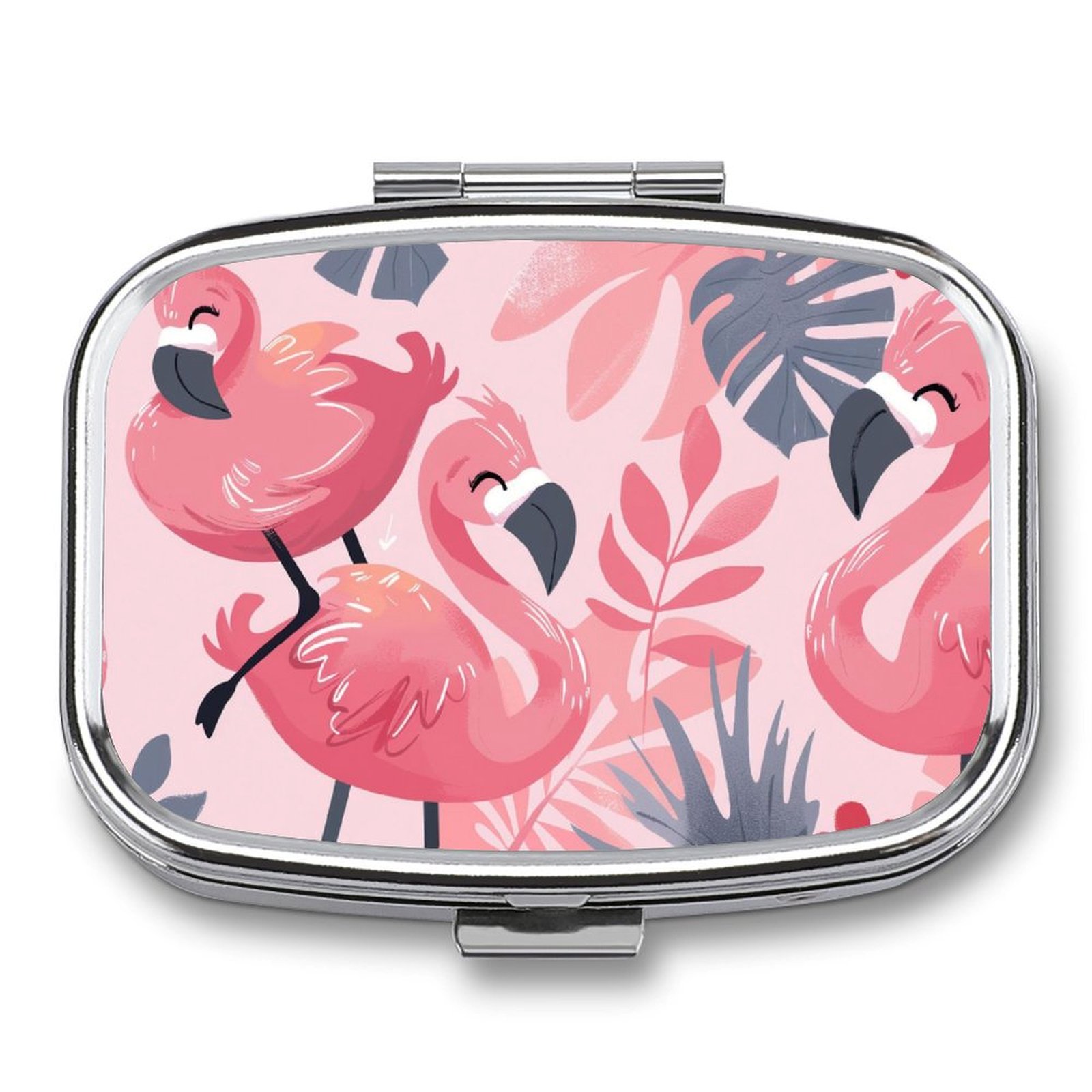 WNAGSB Cartoon Baby Flamingos-49 Small Pill Box, Metal Pill Box ...