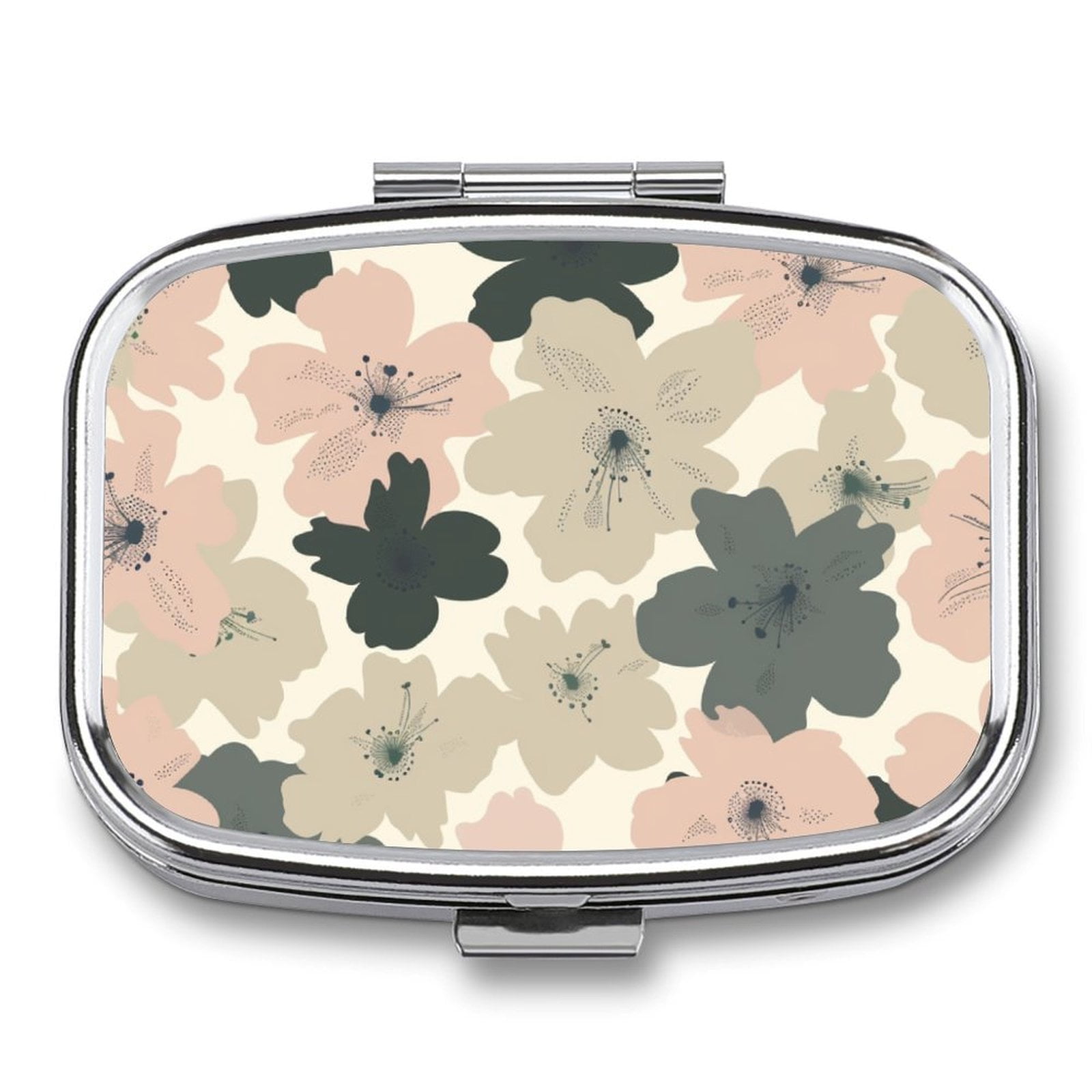 WNAGSB Chic Hibiscus Ditsy - 378 Small Pill Box, Metal Pill Box ...