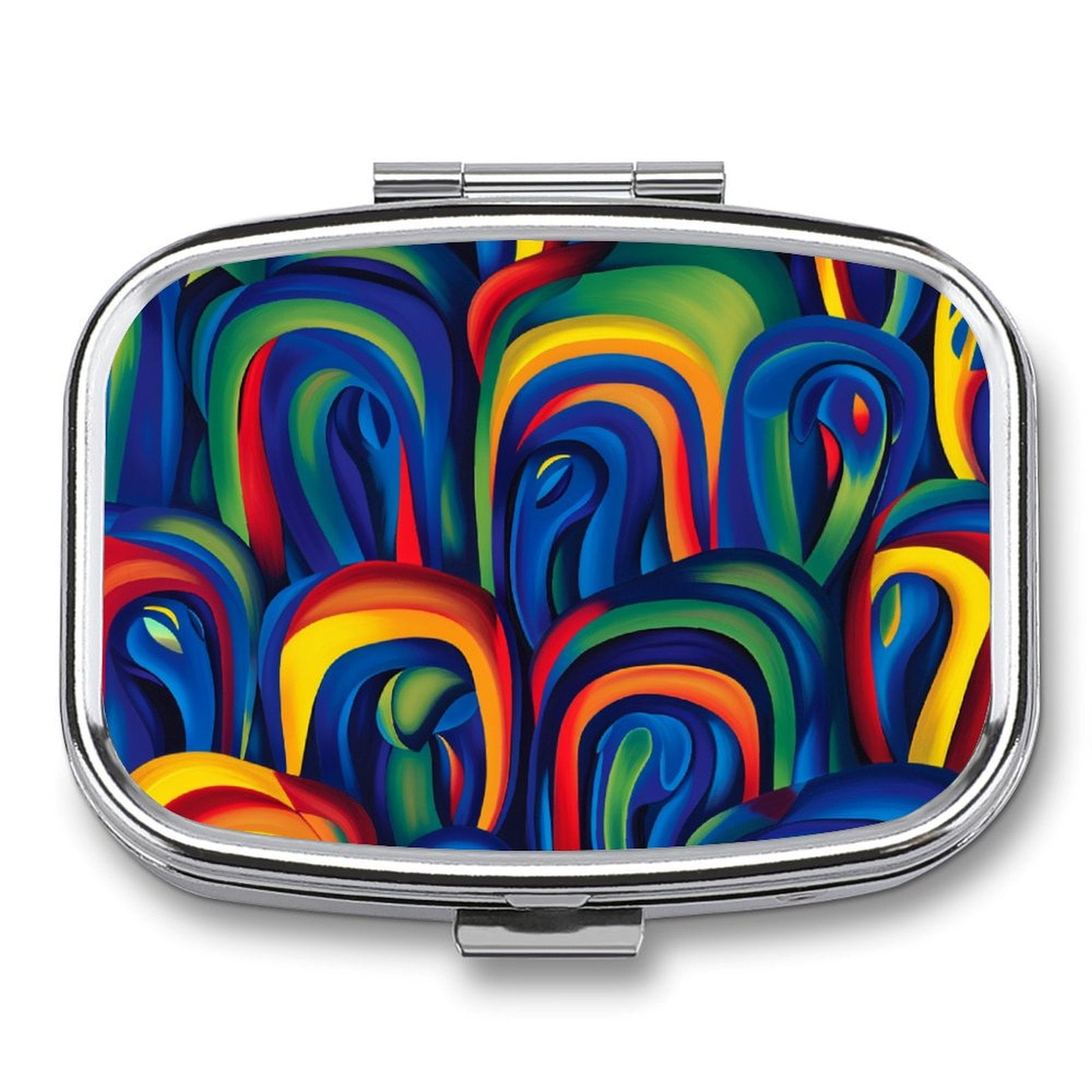 WNAGSB Elephant Parade-58 Small Pill Box, Metal Pill Box Organizer with ...