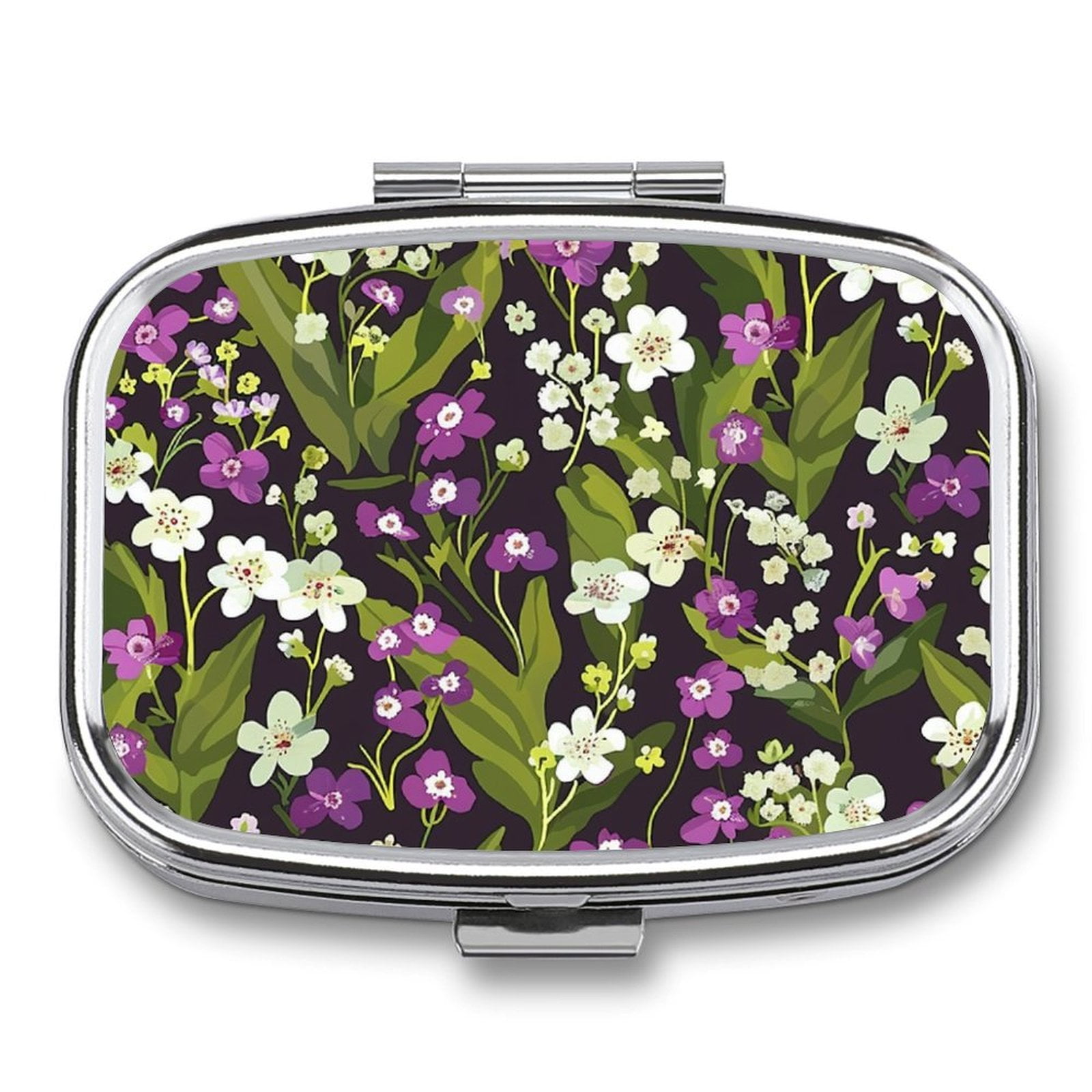 WNAGSB Enchanting Sweet Alyssum-643 Small Pill Box, Metal Pill Box ...