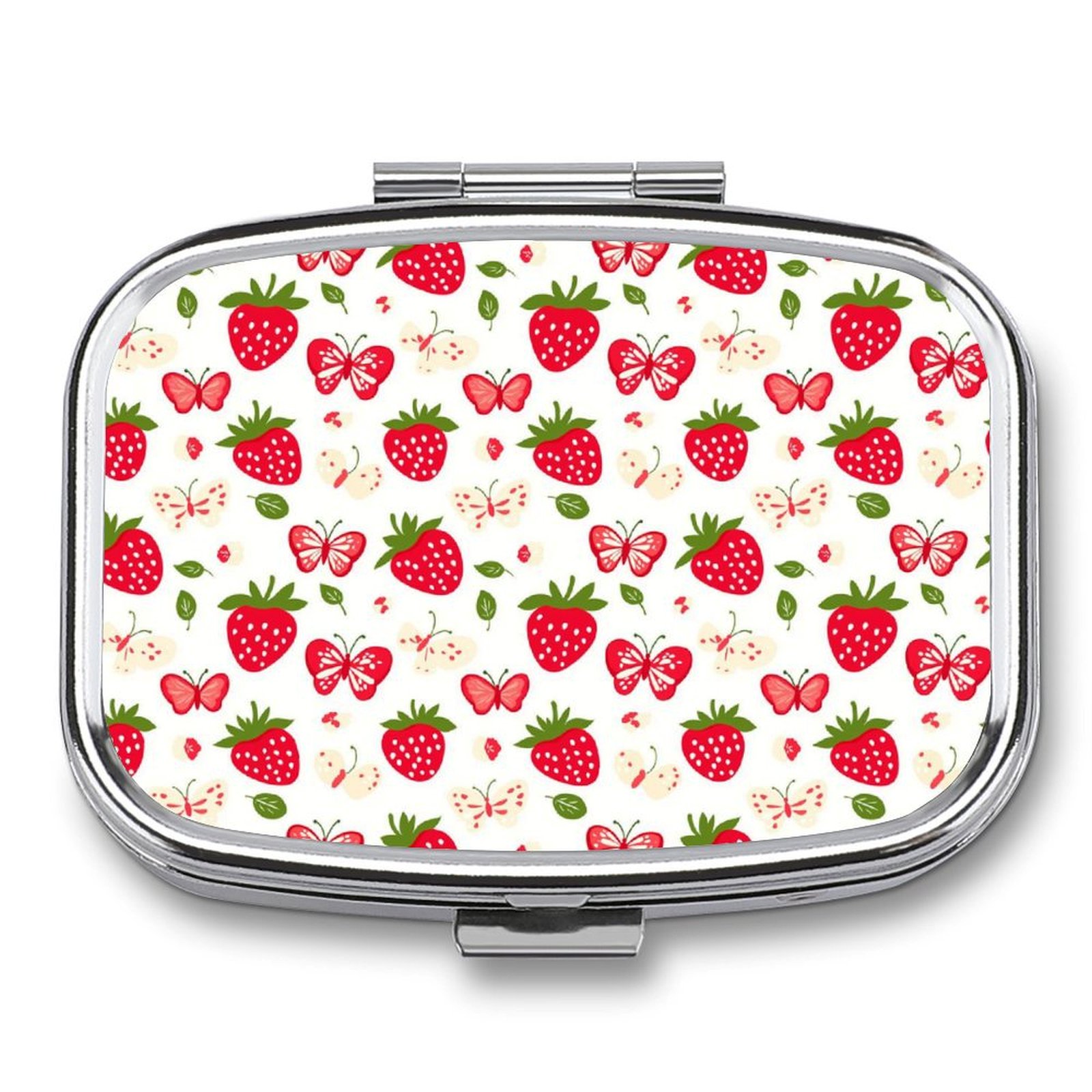 WNAGSB Freedom Strawberry Summer-198 Small Pill Box, Metal Pill Box ...