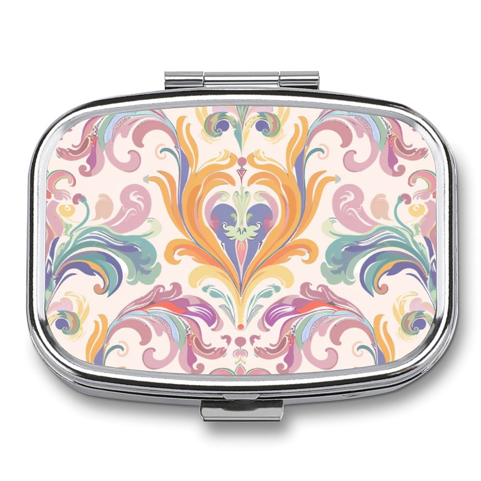 WNAGSB Intricate Damascus Pattern-284 Small Pill Box, Metal Pill Box ...