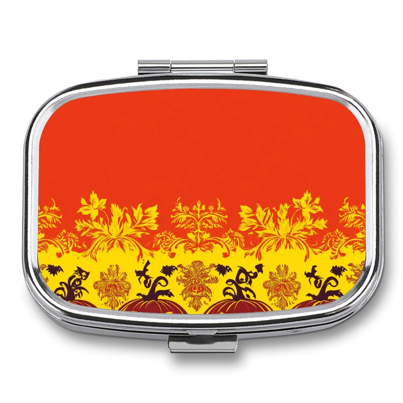 WNAGSB Pumpkin Stencils-61 Small Pill Box, Metal Pill Box Organizer ...