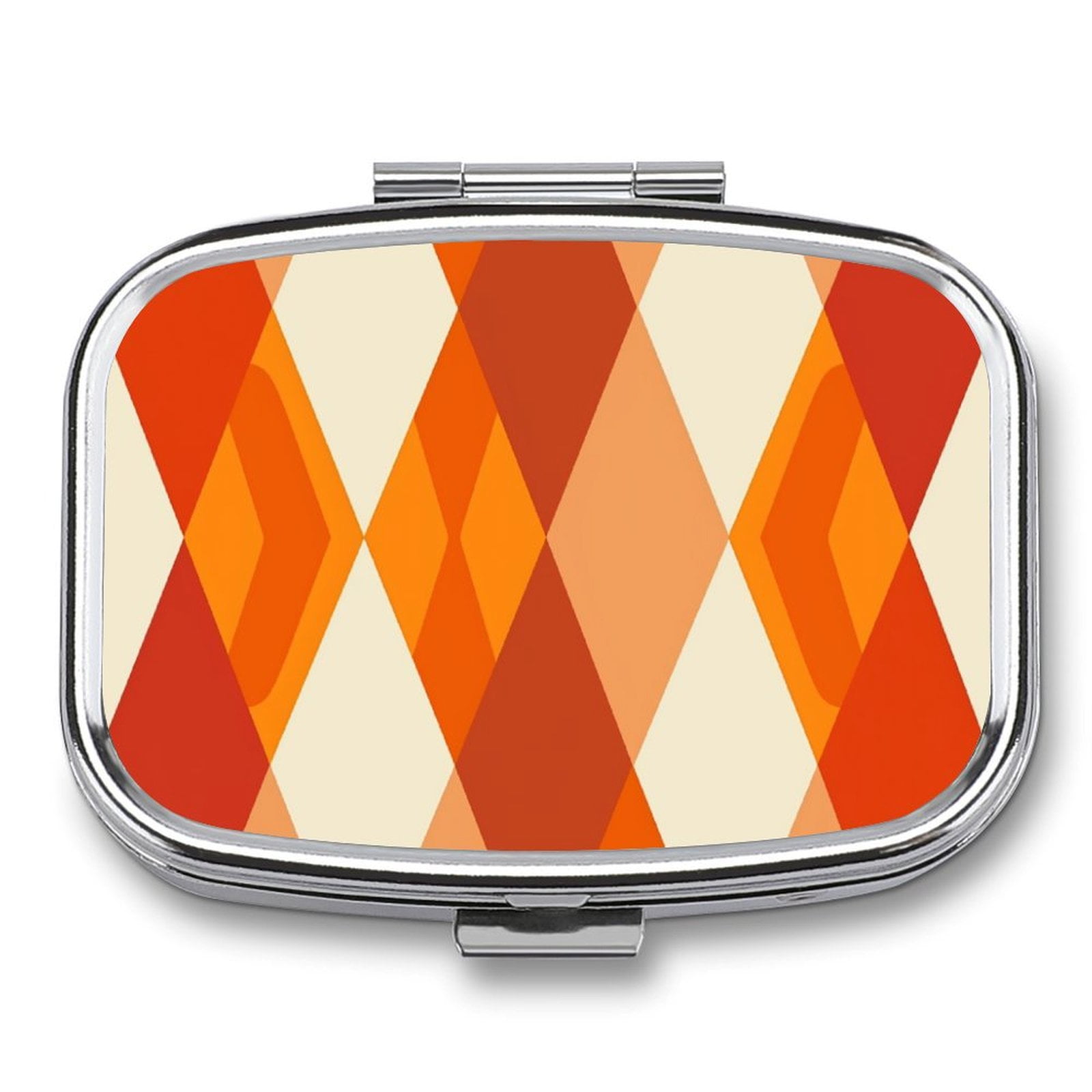 WNAGSB Refreshing Orange Harlequin 565 Small Pill Box, Metal Pill Box ...